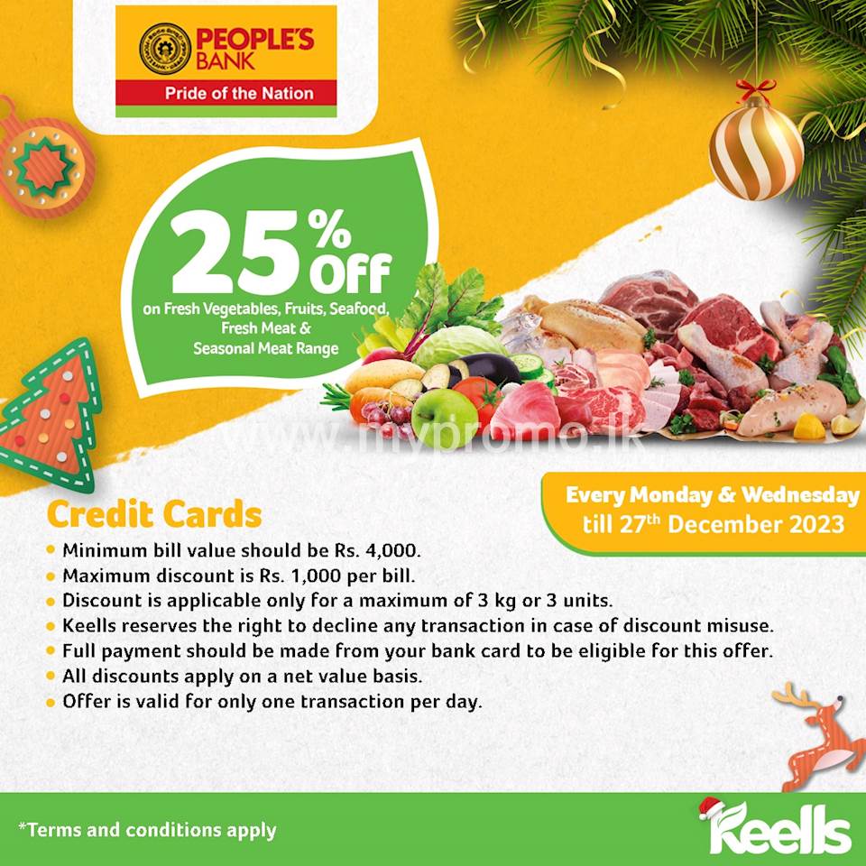 25% off on fresh Vegetables, fruits, seafood, fresh meat & Seasonal ...