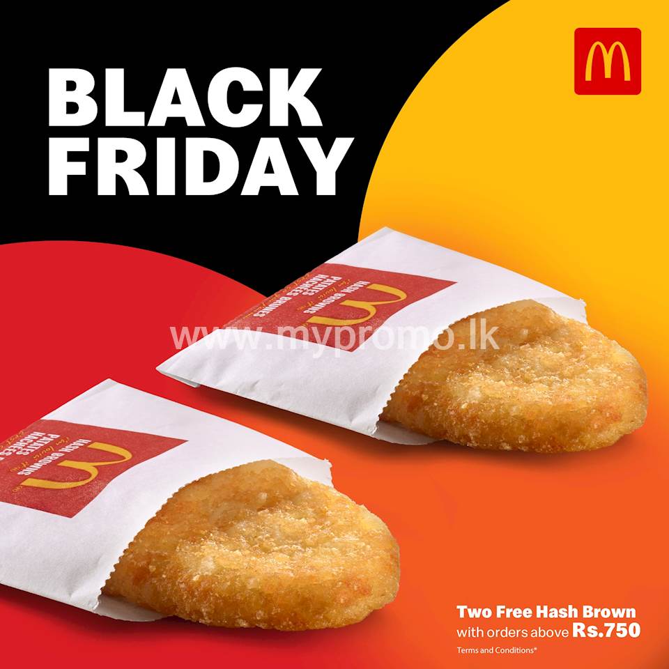 Get 2 Free Hashbrowns with all orders above Rs.750 | One Galle Face
