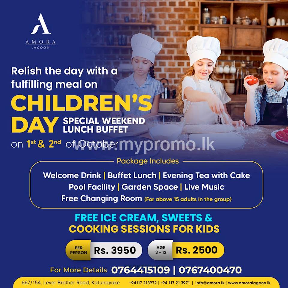 Children's Day Special Weekend Lunch Buffet at Amora Lagoon