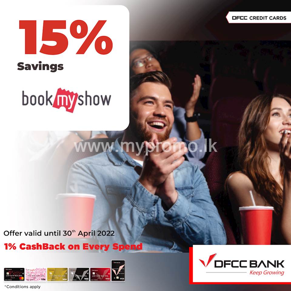 Enjoy 15% savings at BookMyShow with DFCC Bank Cards | BookMyShow
