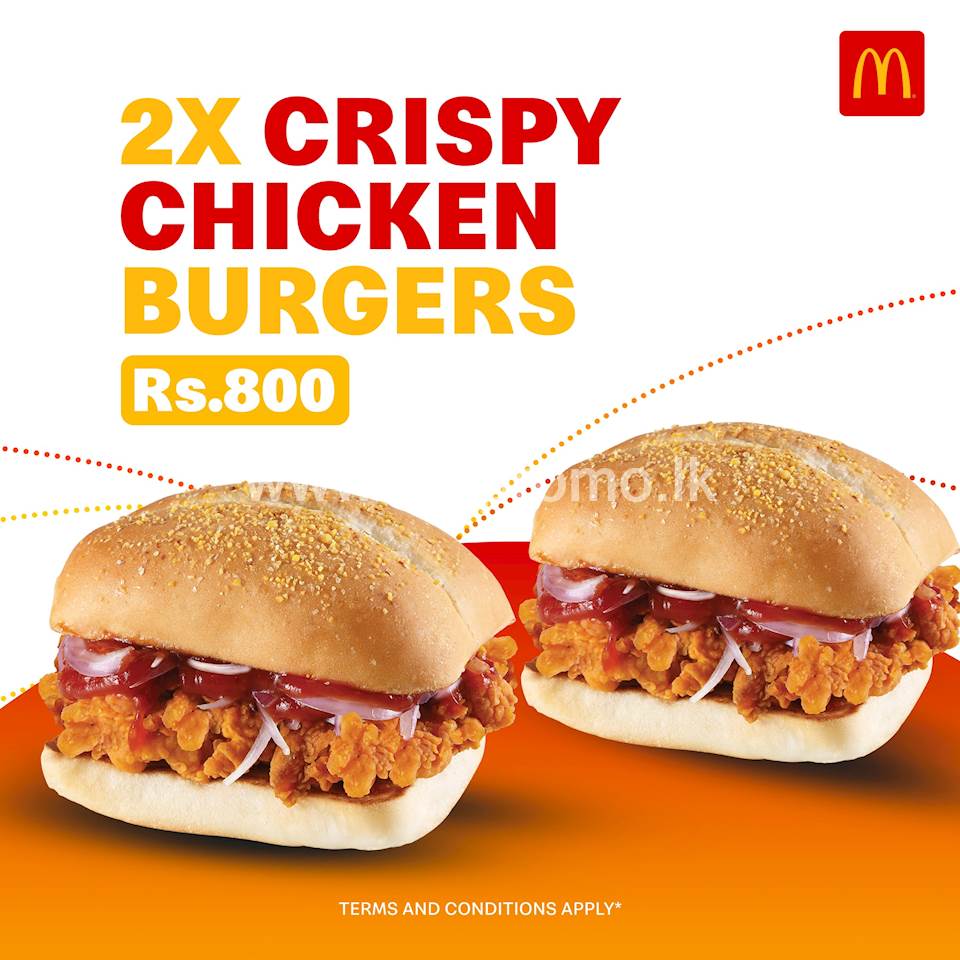 Get 2 Crispy Chicken Burgers for just Rs.800 at McDonalds | McDonalds ...