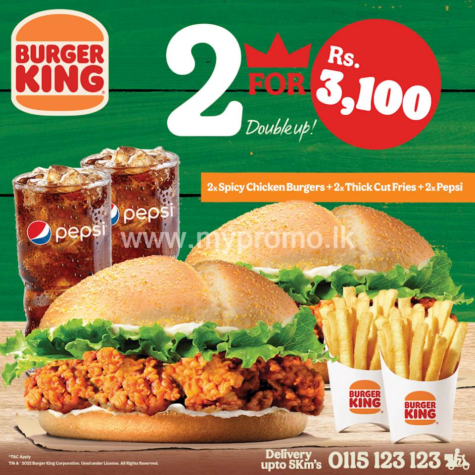 Double up with Burger King for just Rs.3,100! | Burger King
