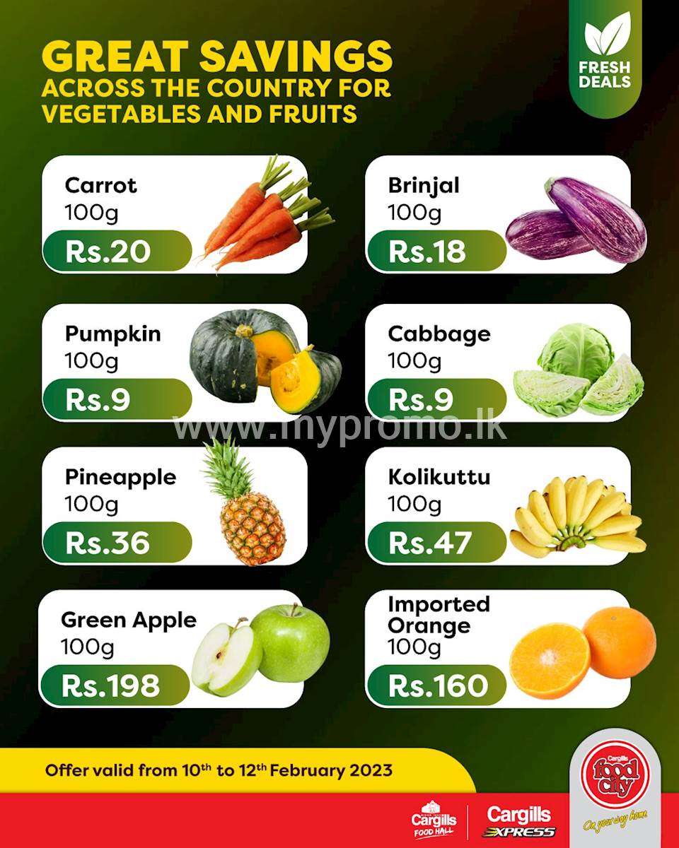 Buy Fresh Fruits and Vegetables at the Great Savings across Cargills ...