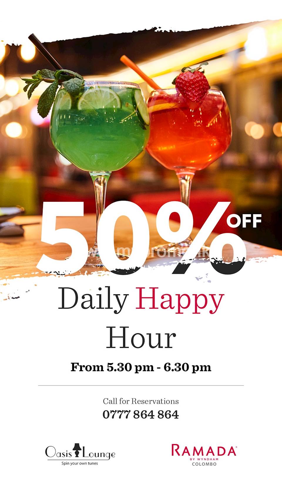 Daily Happy Hour at Ramada Colombo