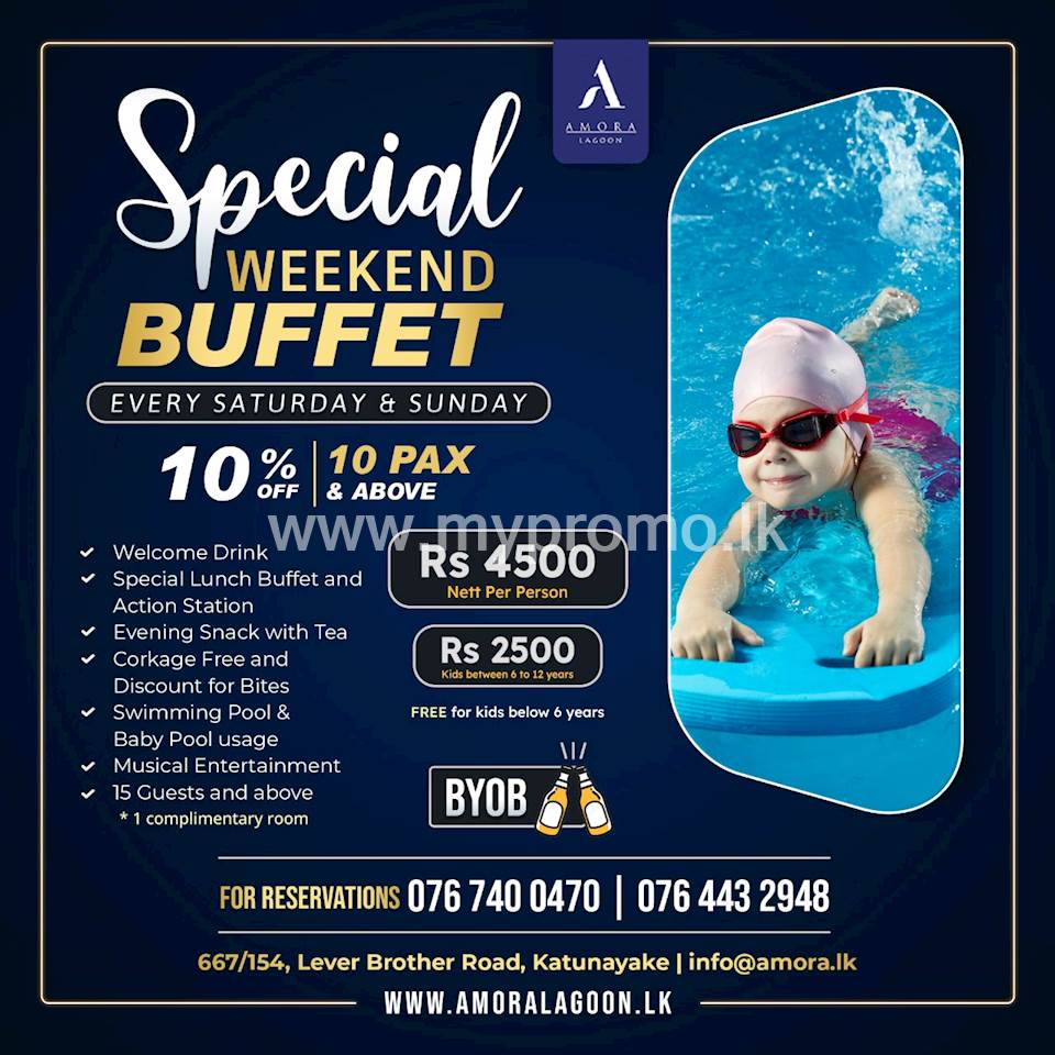 Special Weekend Buffet at Amora Lagoon