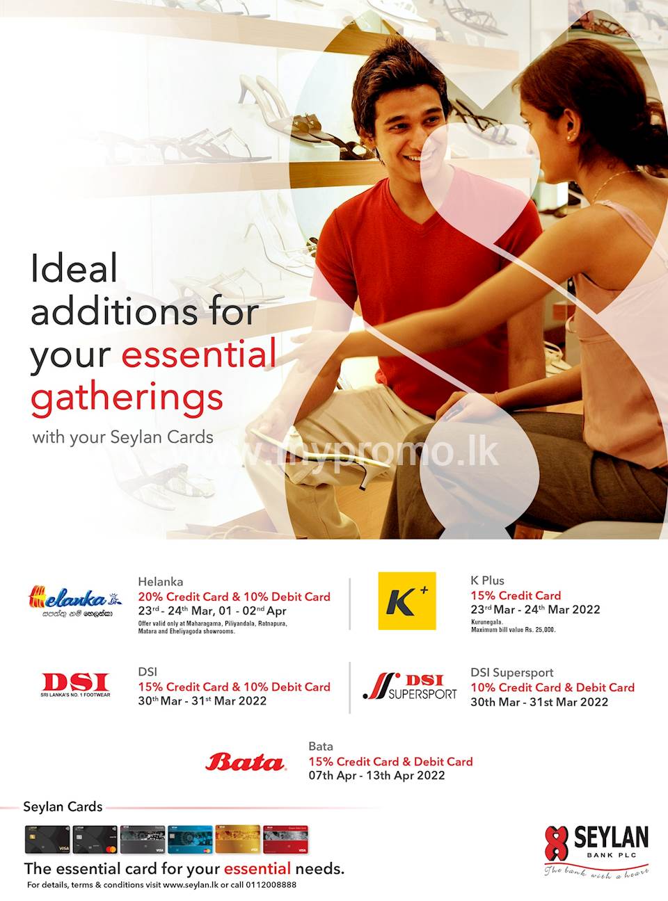 Special Offers for footwear with your Seylan Cards!