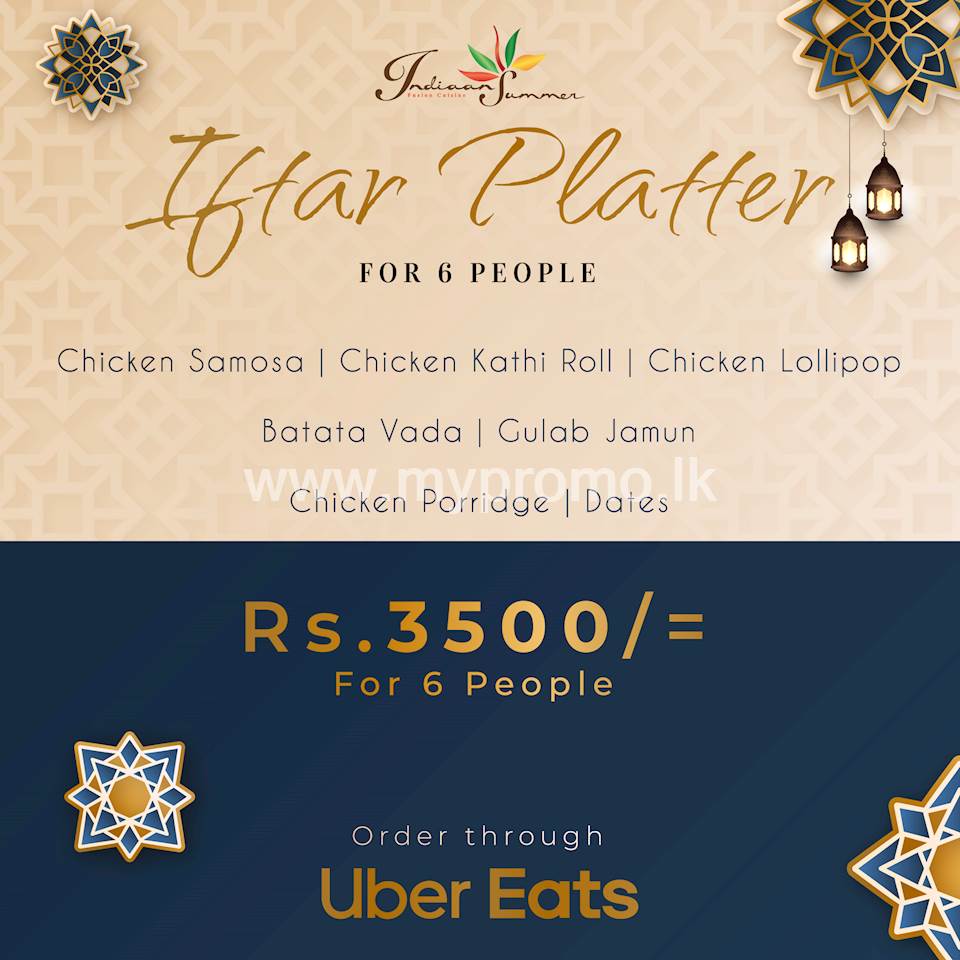 Iftar Platter for 6 people at Indian Summer