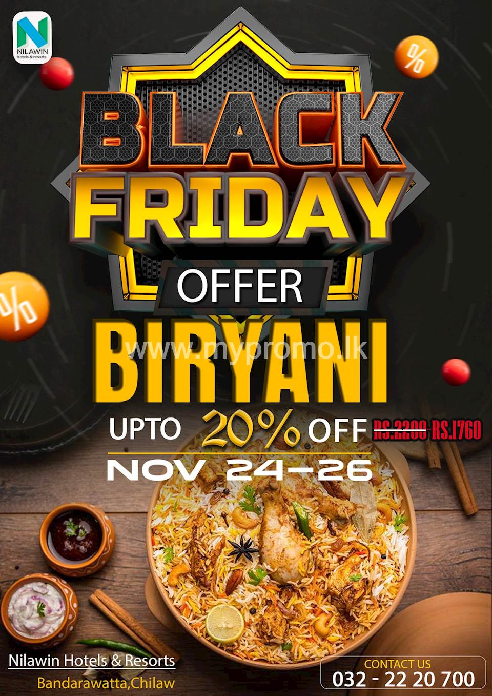 Nilawin Black Friday Offer: Biryani up to 20% Off