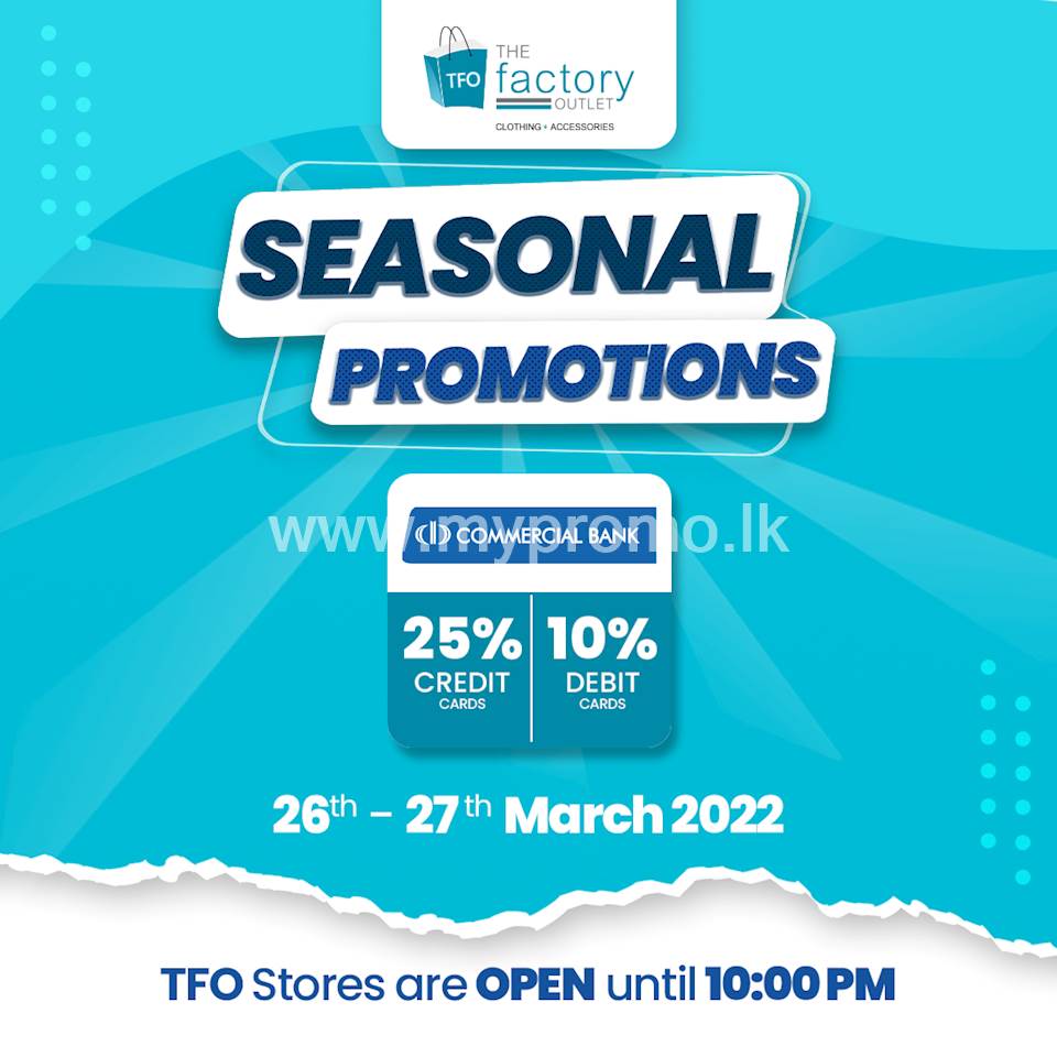 Get up to 25% Off for Commercial Bank cards at The Factory Outlet