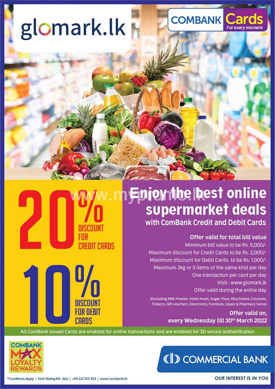 Enjoy the best online supermarket deals at glomark.lk with ComBank ...