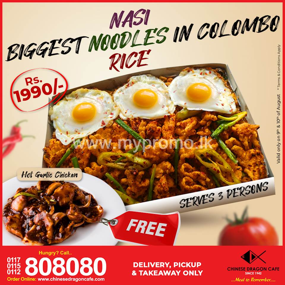 Enjoy the Best & Biggest Nasi/Rice/Noodles with FREE Hot Garlic Chicken ...