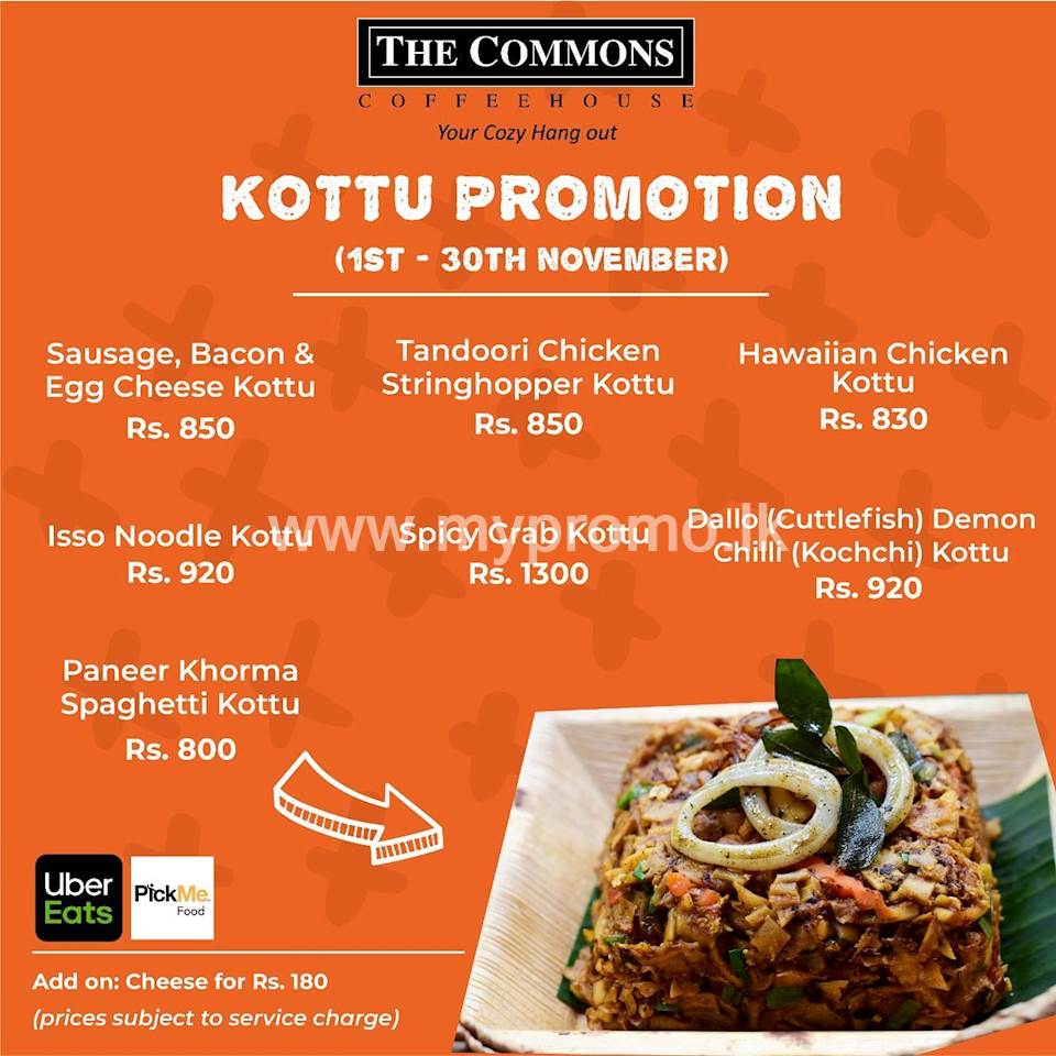 KOTTU PROMOTION at The Commons Coffee House