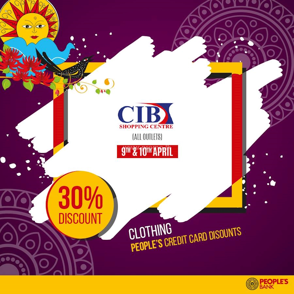30% Off at CIB Shopping Centre on People's Bank Cards | Peoples Bank