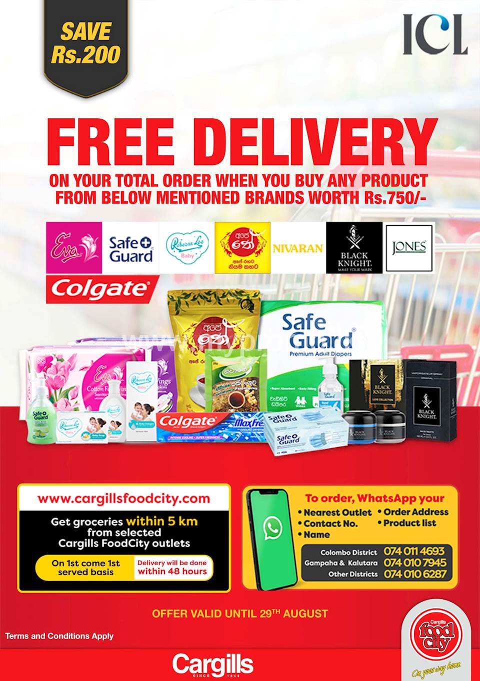 Get free delivery for your total order when you buy over Rs. 750 worth ...
