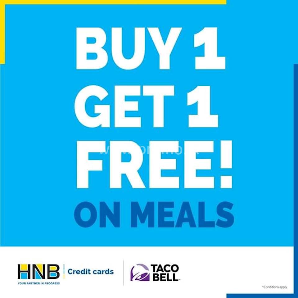 Buy One Get One Free on meals at Taco Bell with HNB Credit Card