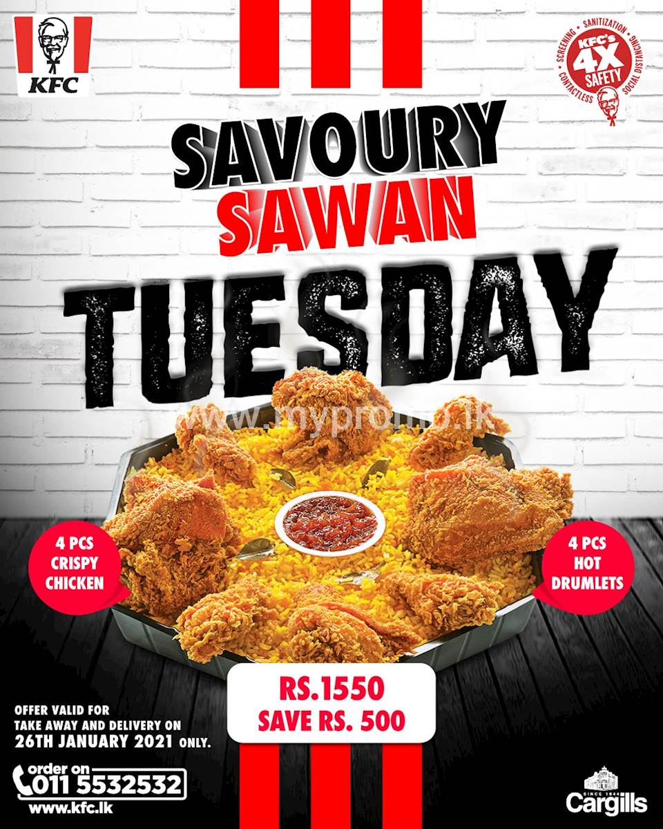 Get a Savoury Sawan for just Rs.1,550 today at KFC | KFC Sri Lanka