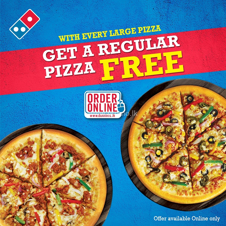 Get a Regular Pizza Free with Every Large Pizza from Domino's Pizza