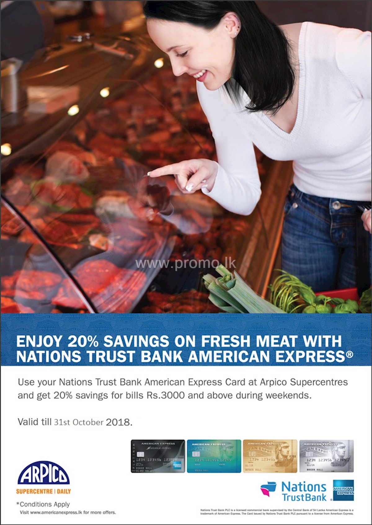 20% Savings on Purchases of Fresh Meat at Arpico Supercenters