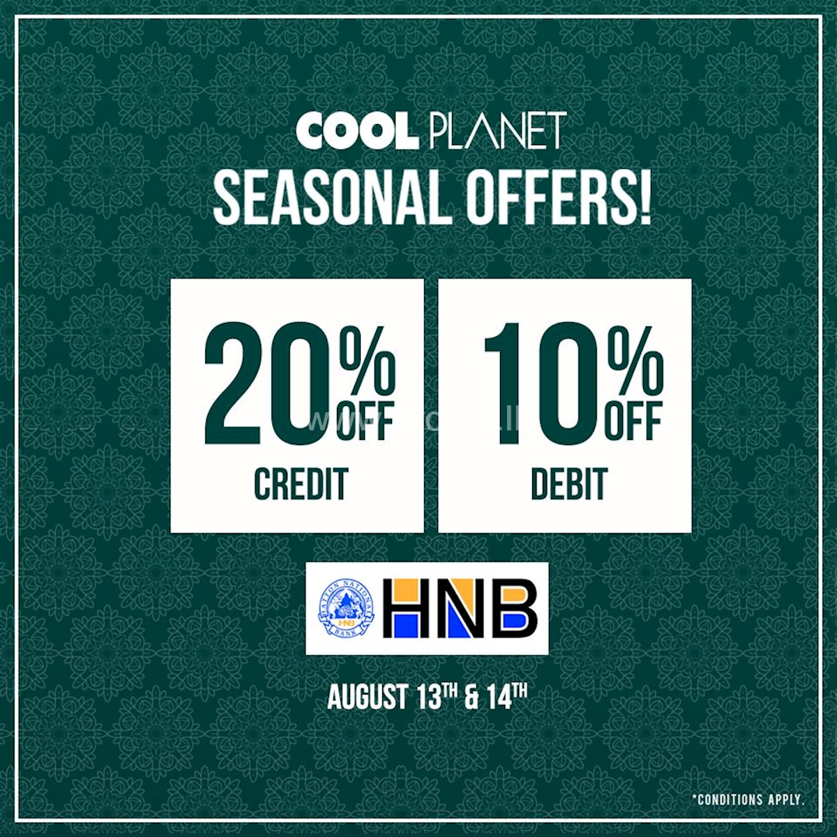 Cool Planet Seasonal Offers exclusively for HNB Cardholders | Cool Planet