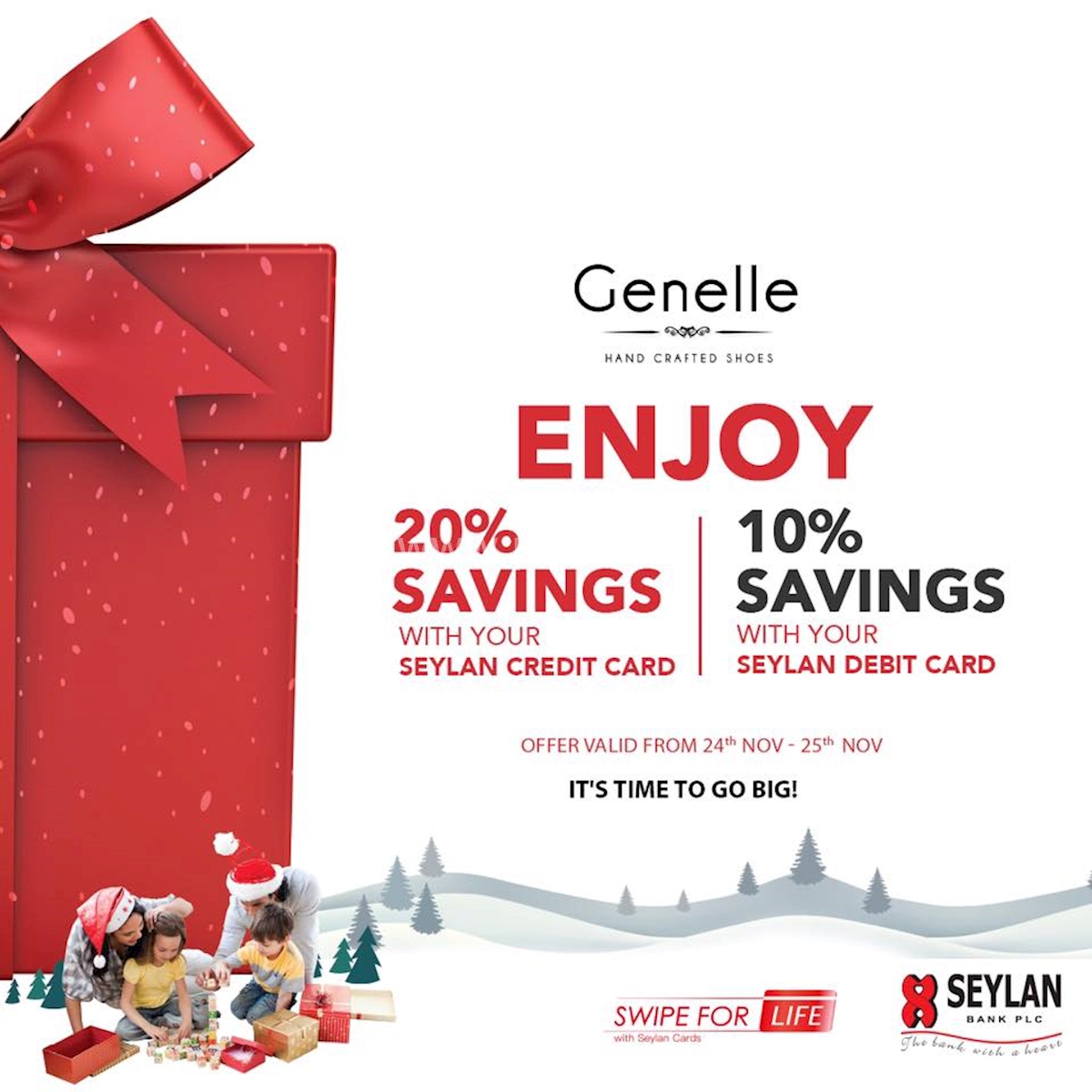 Up to 20% savings with your Seylan Bank Cards at Genelle