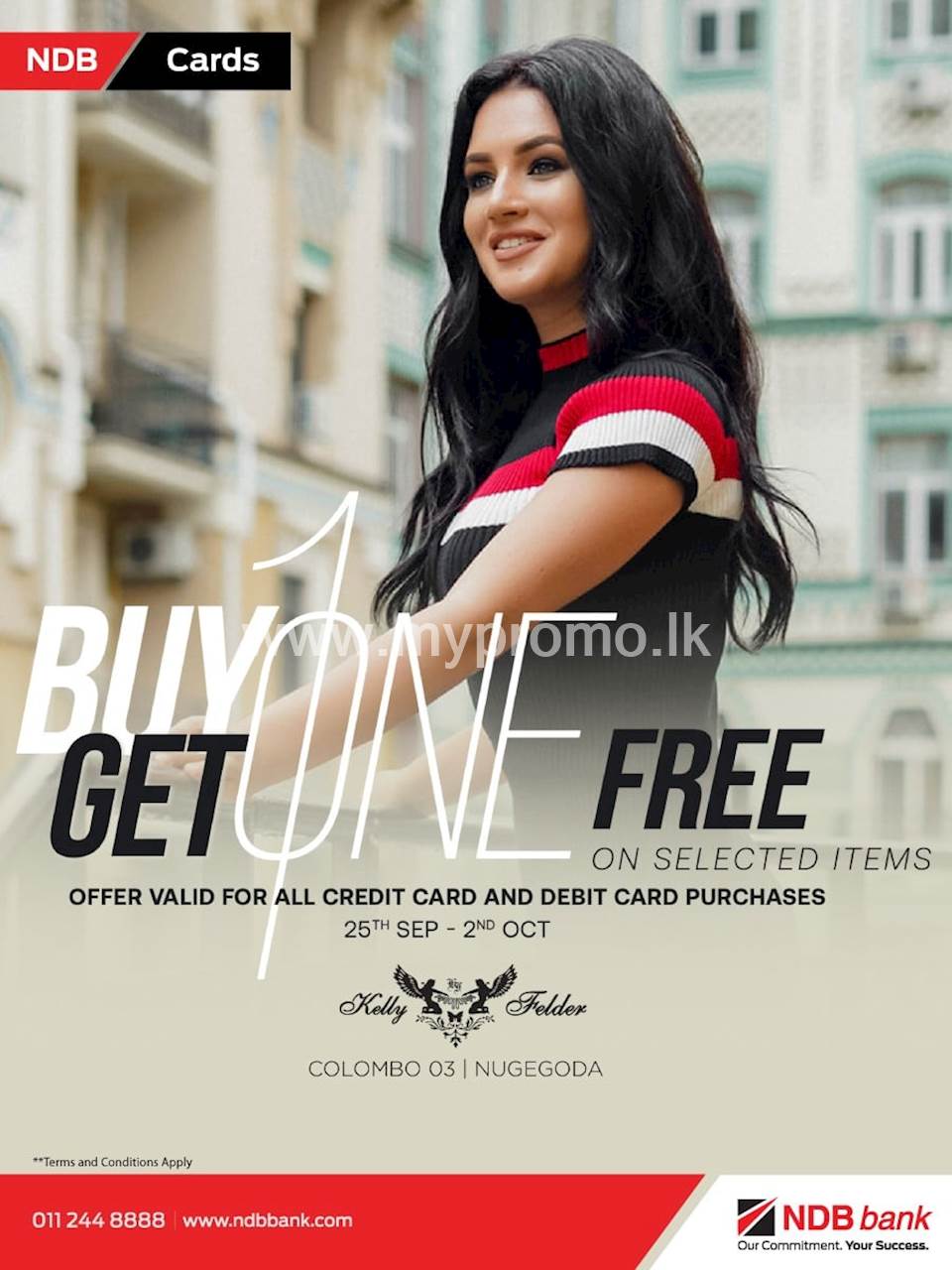 Buy 1 GET 1 on Selected Items at Kelly Felder with NDB Credit and Debit ...