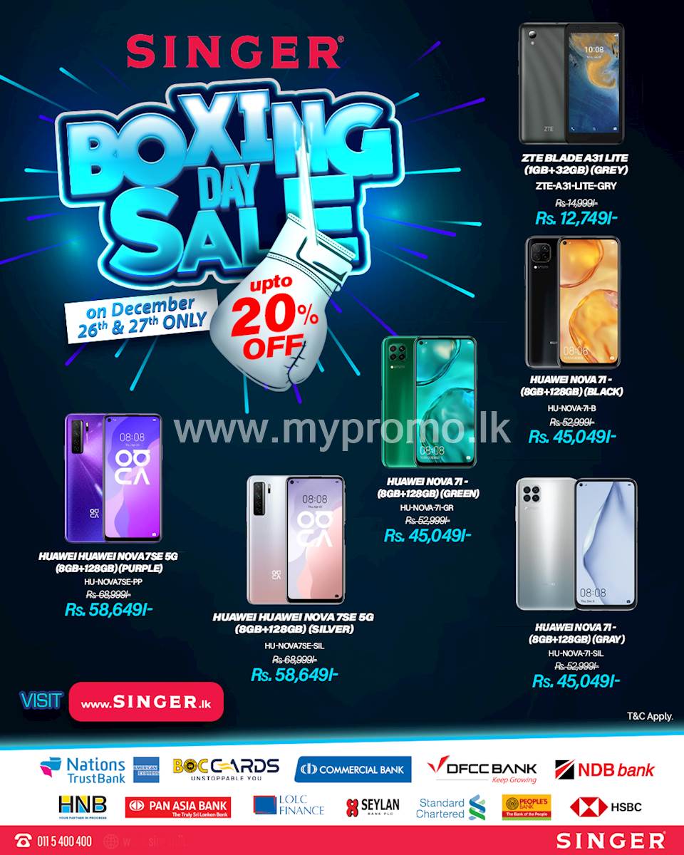 Boxing Day sale at Singer