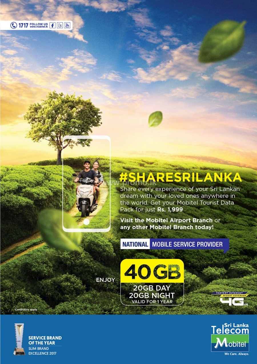 Tourist Special Data Pack from Mobitel