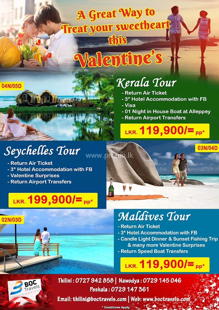 Valentine's Tour Packages from BOC Travels