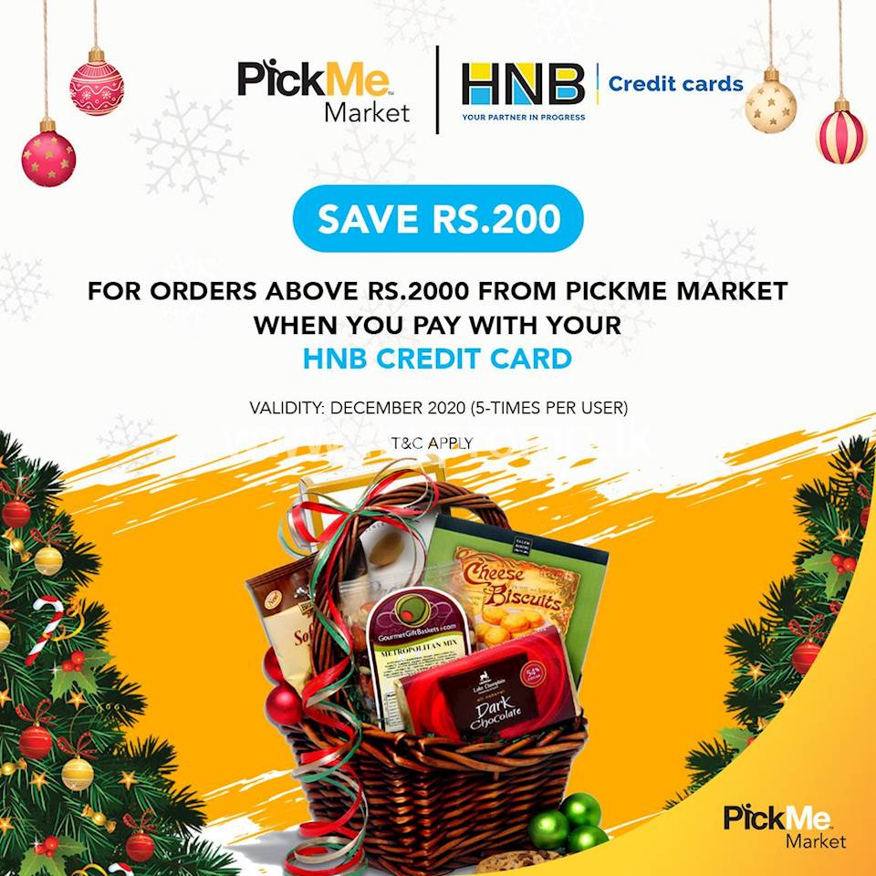 Save Rs. 200 for Orders above Rs.2000 from PickMe Market with HNB ...