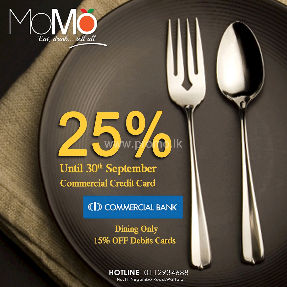 25% Off for Commercial Bank Cardholders at MoMo