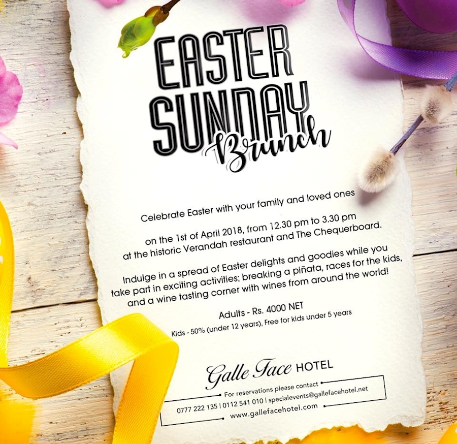 Easter Sunday Brunch at Galle Face Hotel