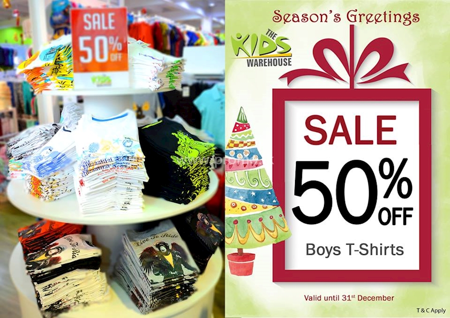 50% Off on Boys T-Shirts at The Kids Warehouse