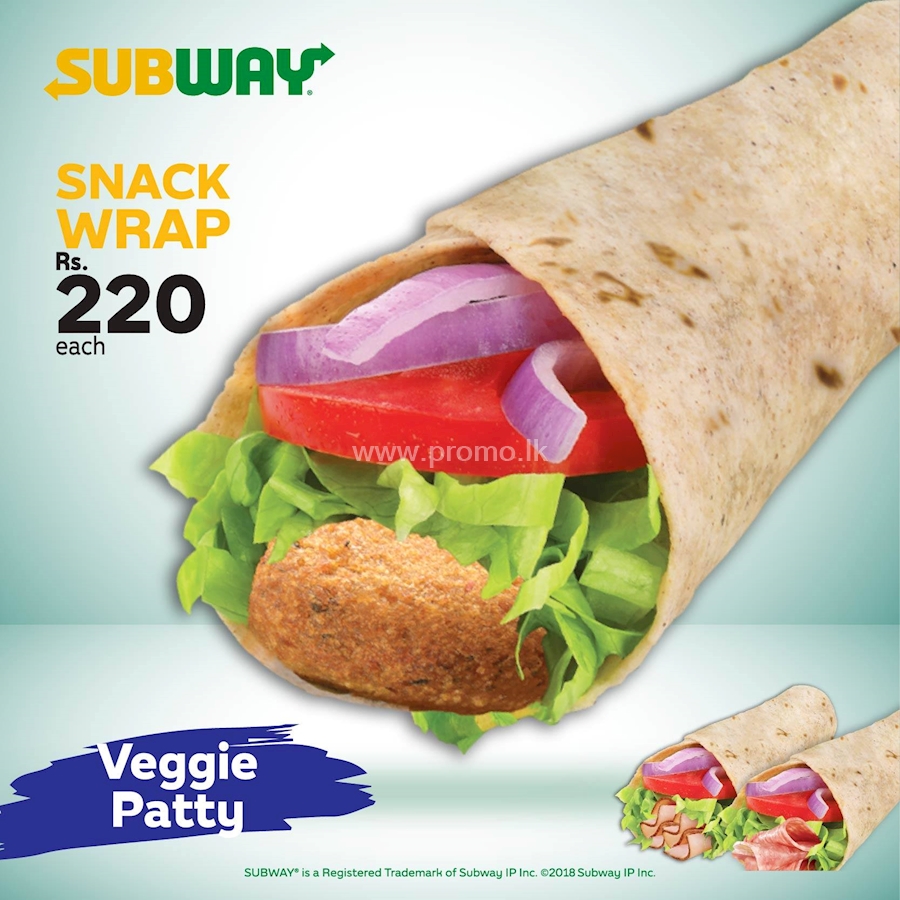 Now get your Snack Wrap for just Rs.220/- at Subway