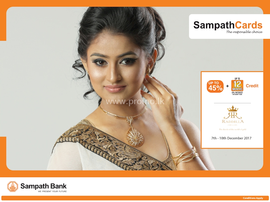 Enjoy up to 45% Off on Sampath Credit Cards at Raddella Jewellers ...
