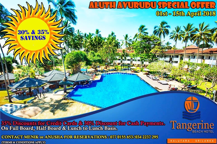 Aluth Avurudu Special Offer up to 35% off at Tangerine Beach Hotel ...