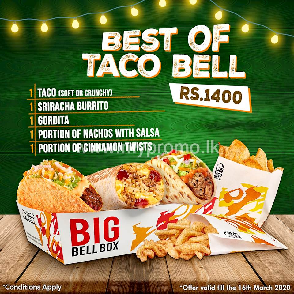 Get 1 Taco+ 1 Gordita+ 1 Sriracha Burrito+ 1 Nachos with Salsa+ 1 ...