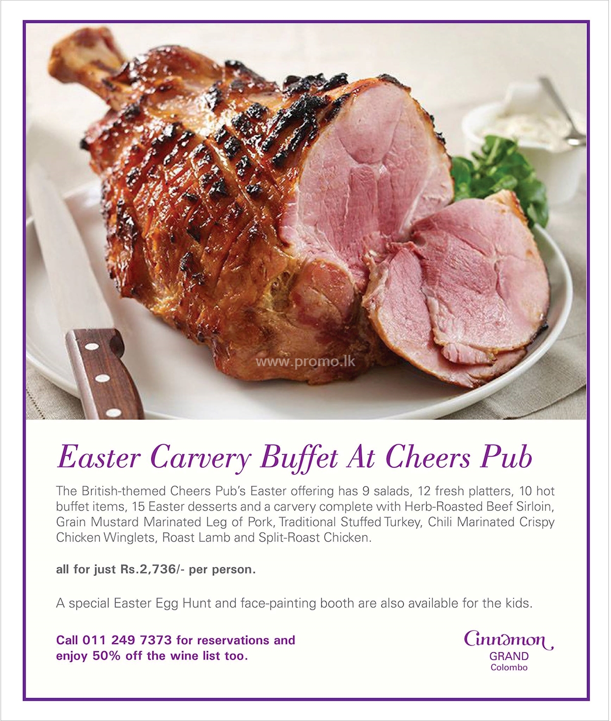 Easter Carvery Buffet at Cheers Pub