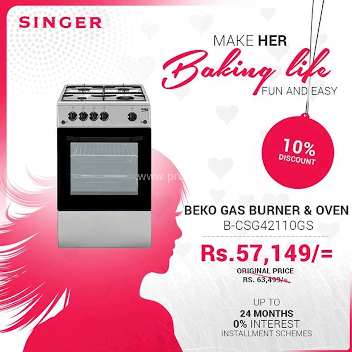 10% Off on Beko Gas Burner and Oven only at Singer this Mother's Day