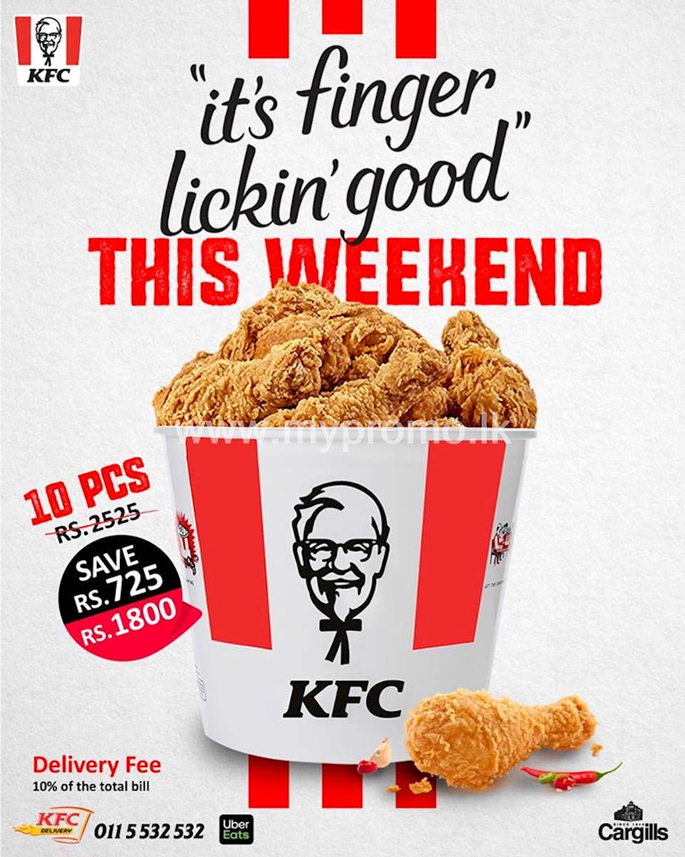 End this week just right with a mouth watering Crispy Chicken Bucket!