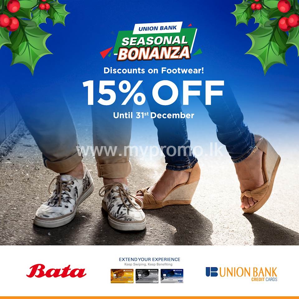 Enjoy 15% off at Bata on your Union Bank credit card