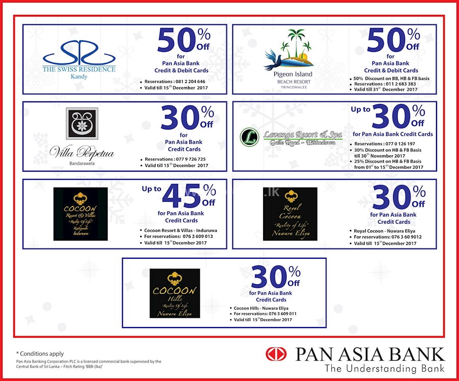 Enjoy this festive season at these following outlets with your Pan Asia ...