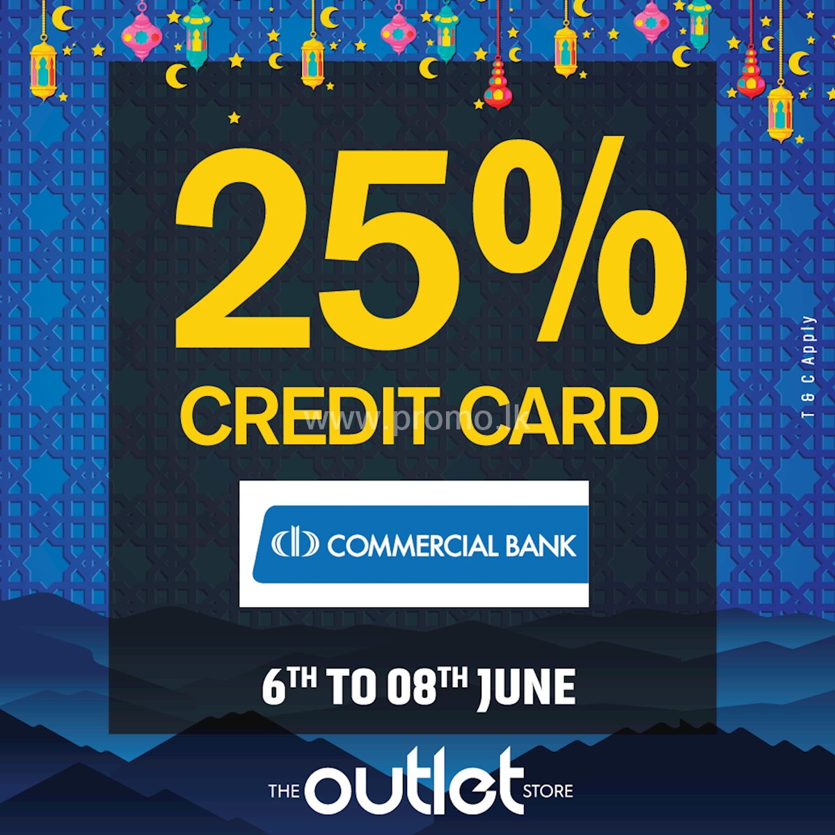 25% Off on Combank Cards at The Outlet Store