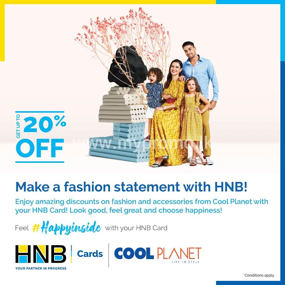 Get up to 20% off on fashion and accessories using your HNB Card at ...