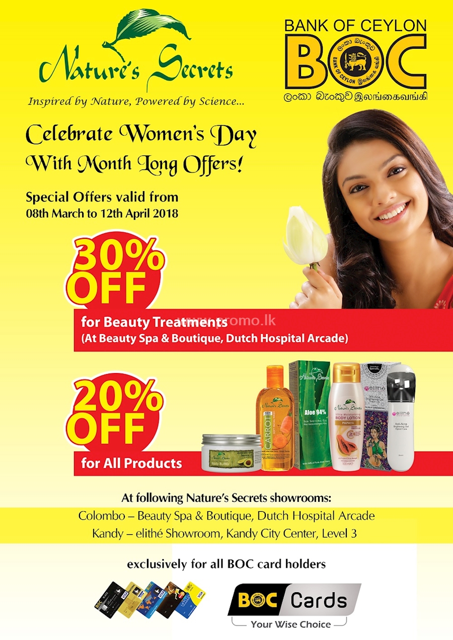 Celebrate Women's Day with Month Long Offers on BOC Cards