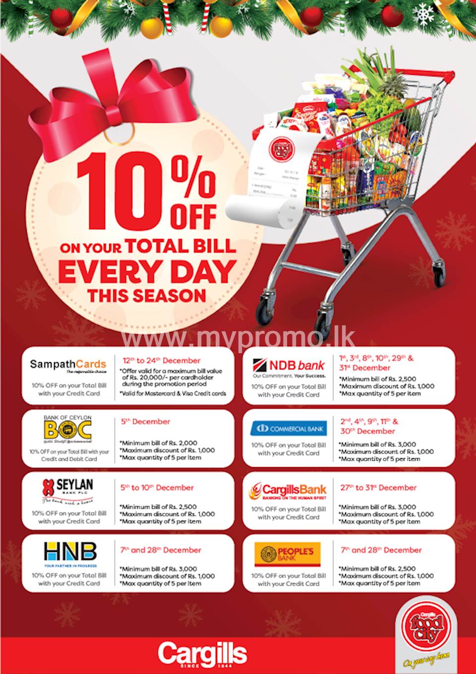 Get 10% off on your total bill EVERY DAY this season with card offers ...