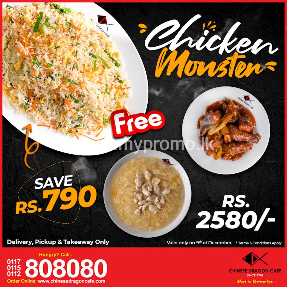 Chicken Monster (Today Only) at Chinese Dragon Café!!!