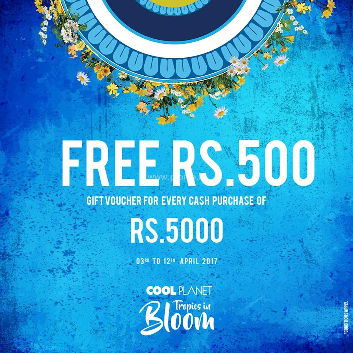 Get Free Gift Voucher for every cash purchase of Rs.5000/- from Cool Planet