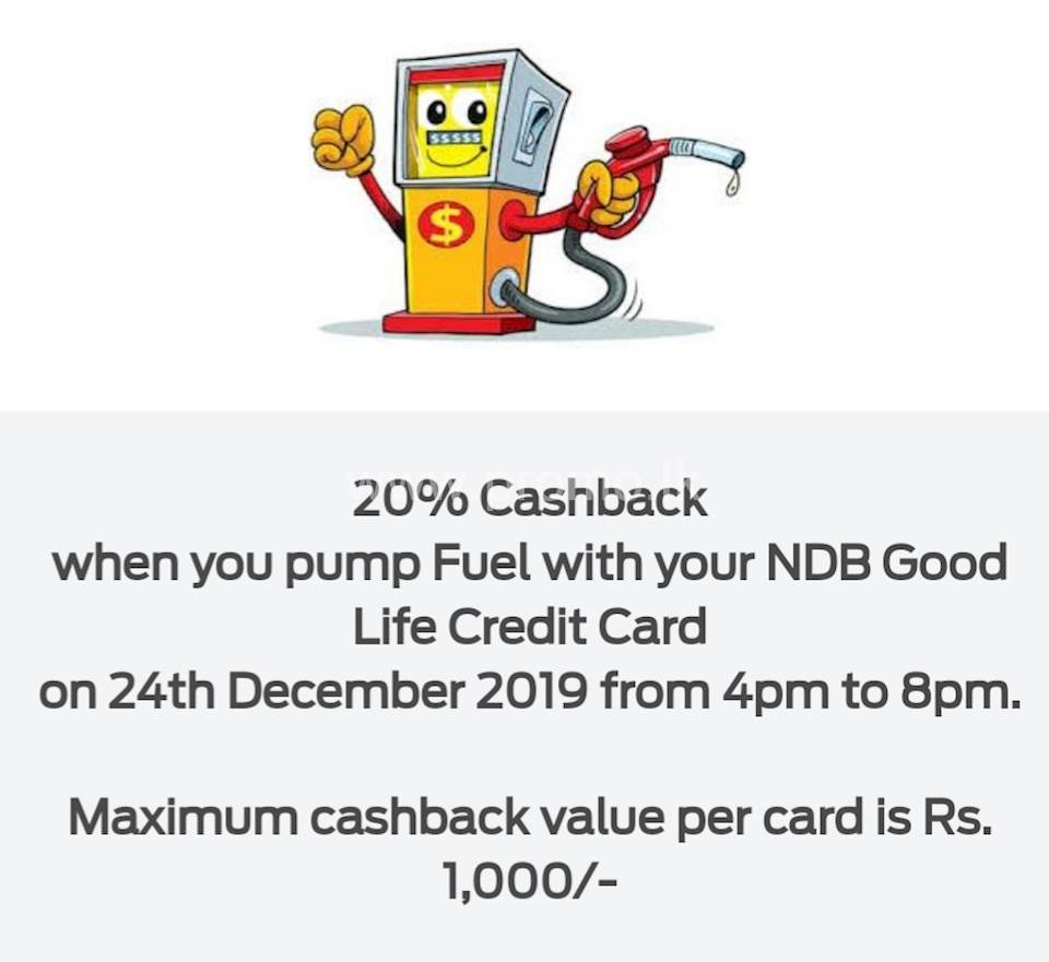 20% Cash back with NDB Good Life Credit Card