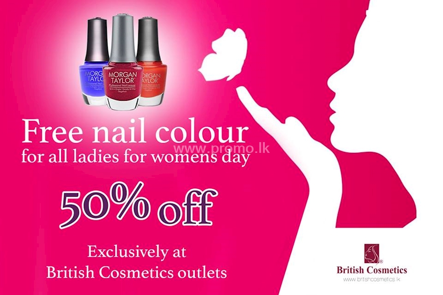 50% Off this Women's Day at British Cosmetics