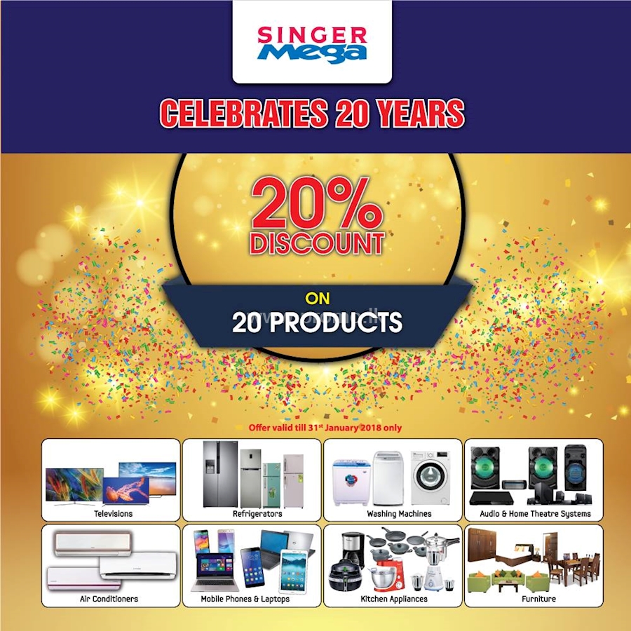 20% Off on 20 Products from Singer